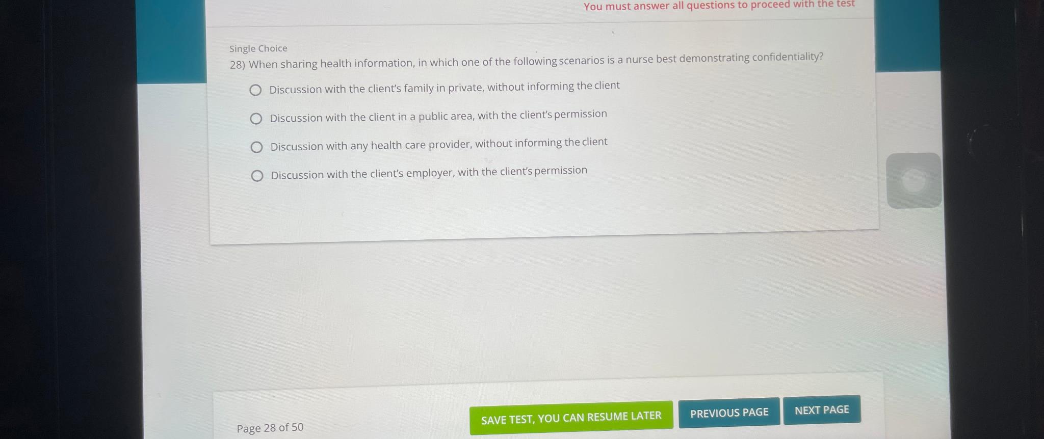 Solved You must answer all questions to proceed with the | Chegg.com
