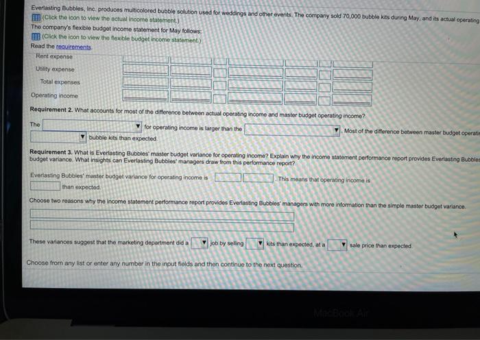 Solved Everlasting Bubbles, Inc. produces multicolored | Chegg.com