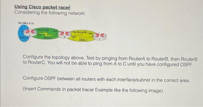 Using Cisco packet racer Considering the following | Chegg.com