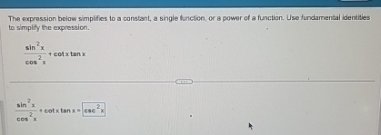Solved The expression below simplifies to a constant, a | Chegg.com