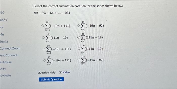 Solved Given the series ∑n=1∞11−5n Compute the first four | Chegg.com