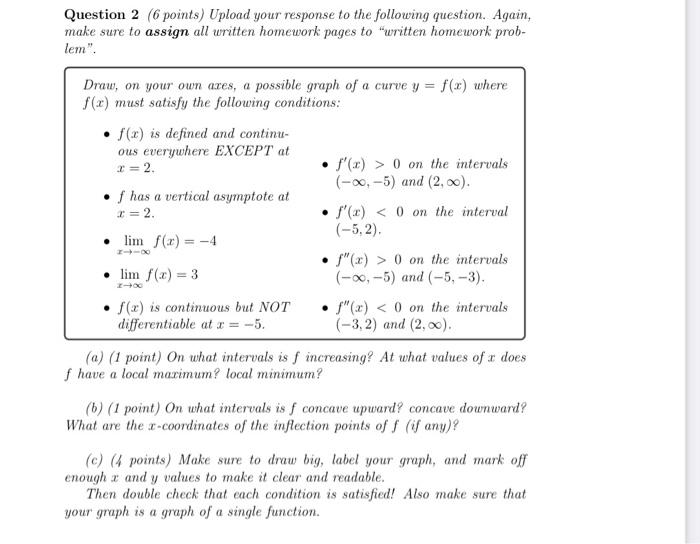 Solved Question 2 (6 points) Upload your response to the | Chegg.com