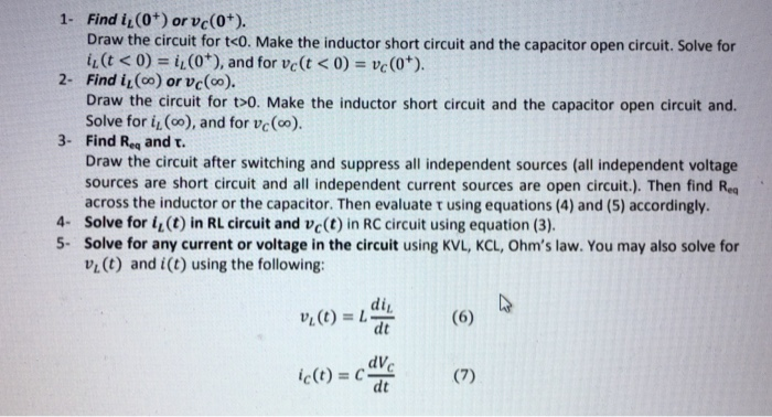 Solved 2 For The First Order Rc Circuit Shown In Figure 2