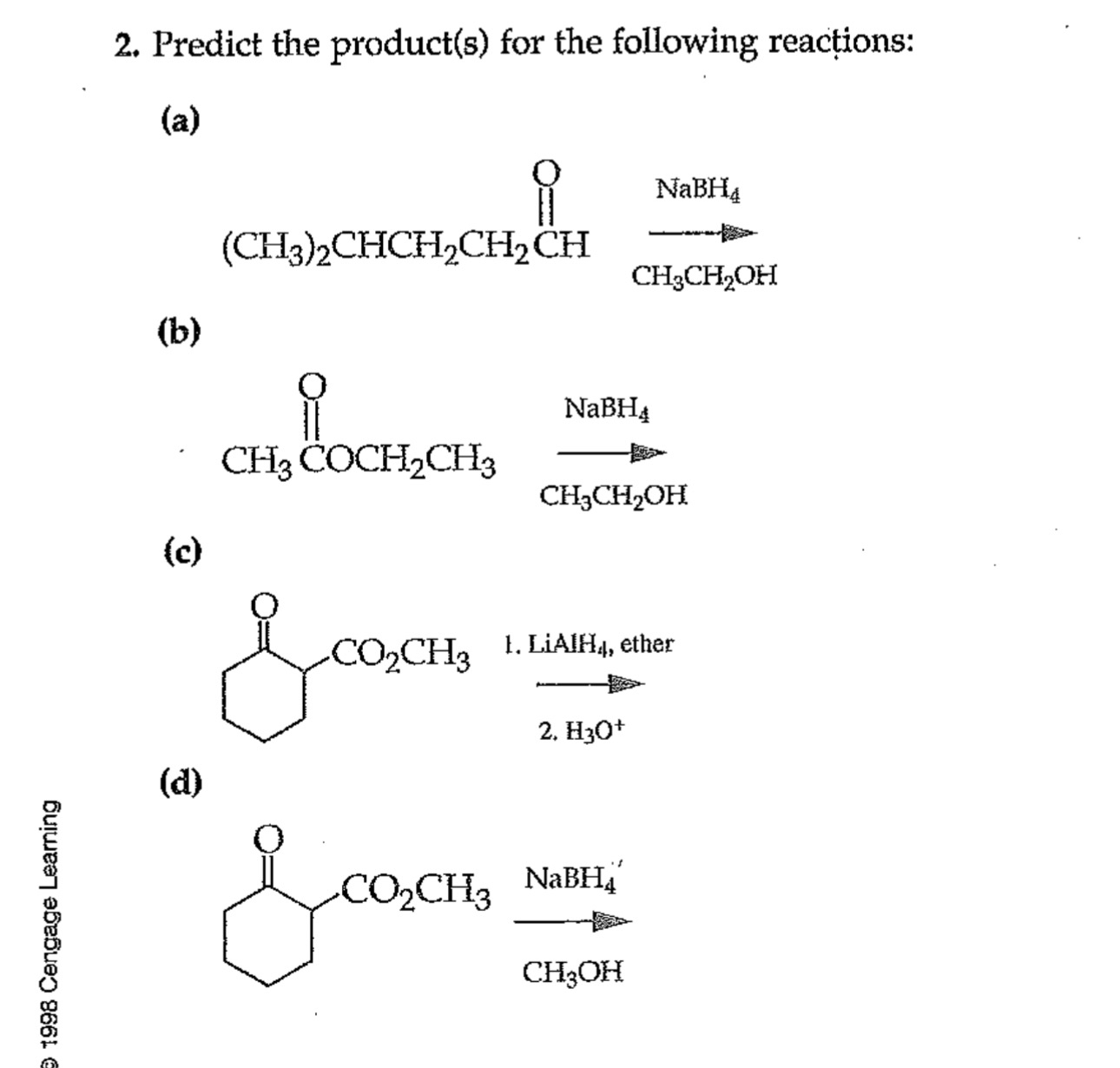 Solved Predict the product(s) ﻿for the following | Chegg.com