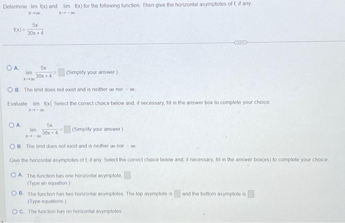 Solved ← Determine lim f(x) and lim f(x) for the following | Chegg.com