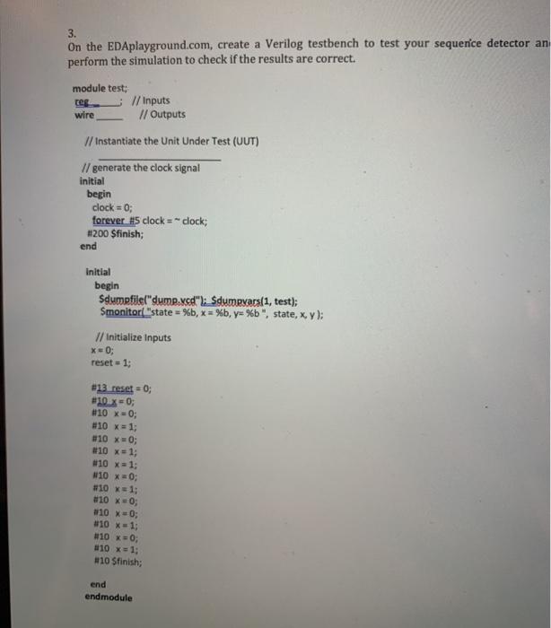 Solved Lab 11 Sequence Detector Objective The Objective Of 
