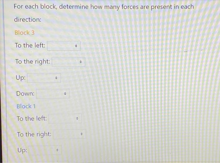 Solved Three identical blocks, arranged as shown, with the | Chegg.com