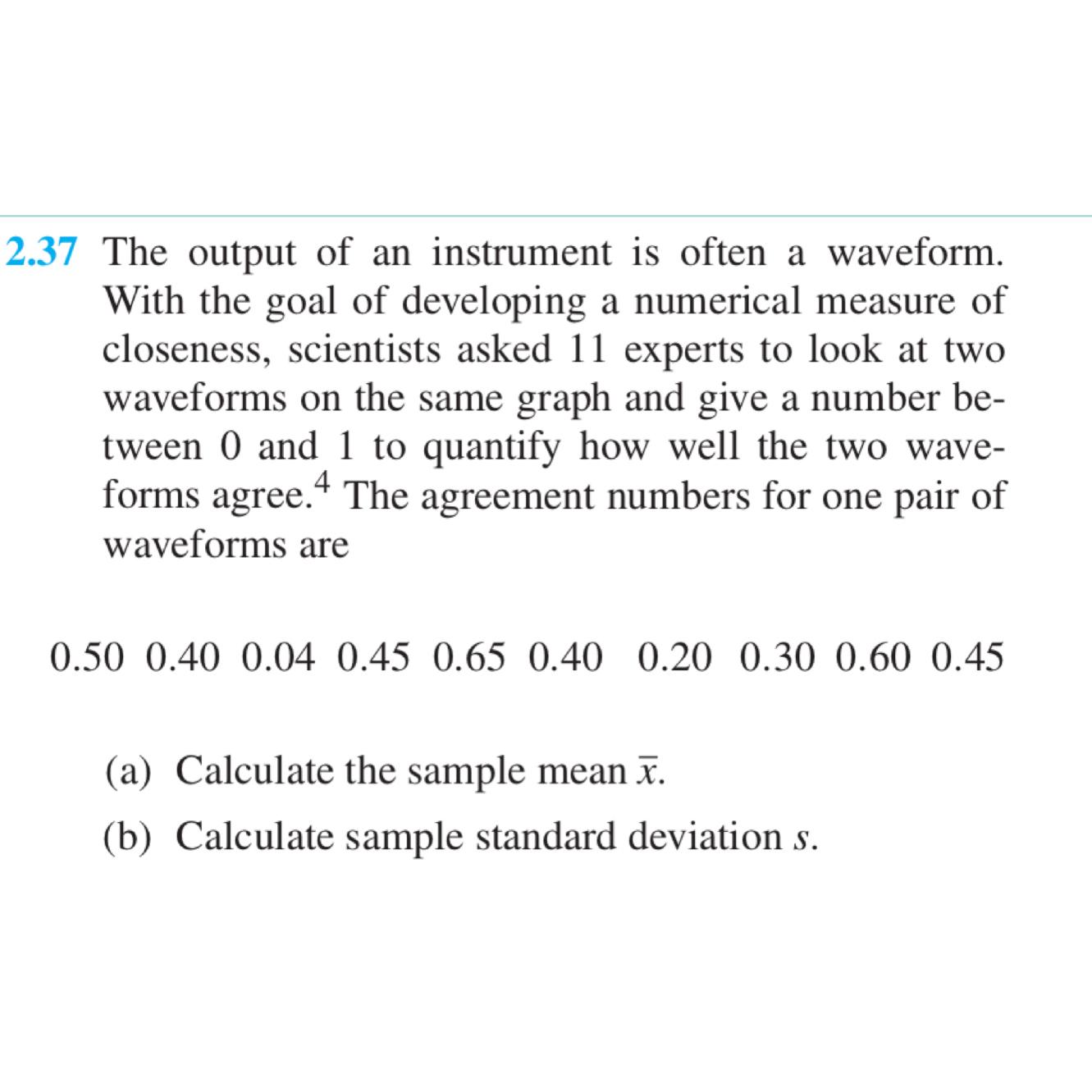 Solved 2.37 ﻿The output of an instrument is often a | Chegg.com