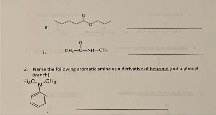Solved Naming Organic Structures: 1. Name the compounds | Chegg.com