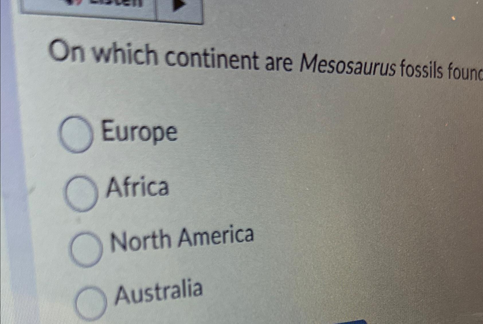 Solved On which continent are Mesosaurus fossils | Chegg.com