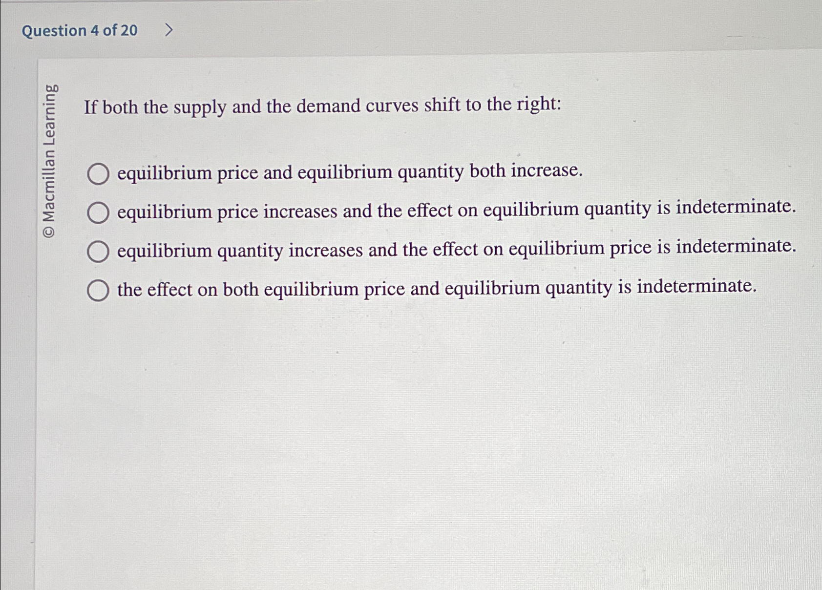 Solved Question 4 ﻿of 20If both the supply and the demand | Chegg.com