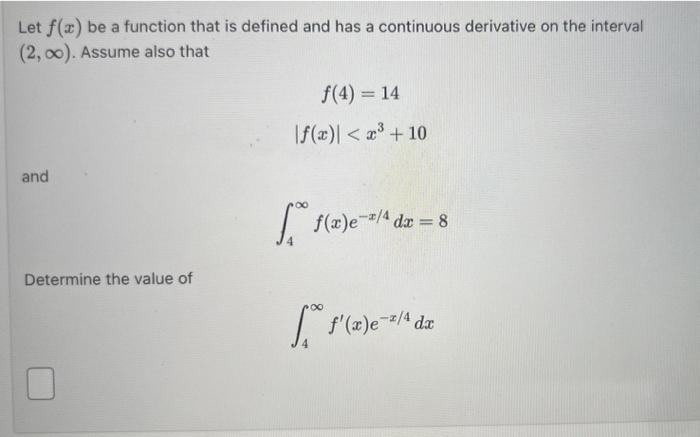 Solved Let f(x) be a function that is defined and has a | Chegg.com