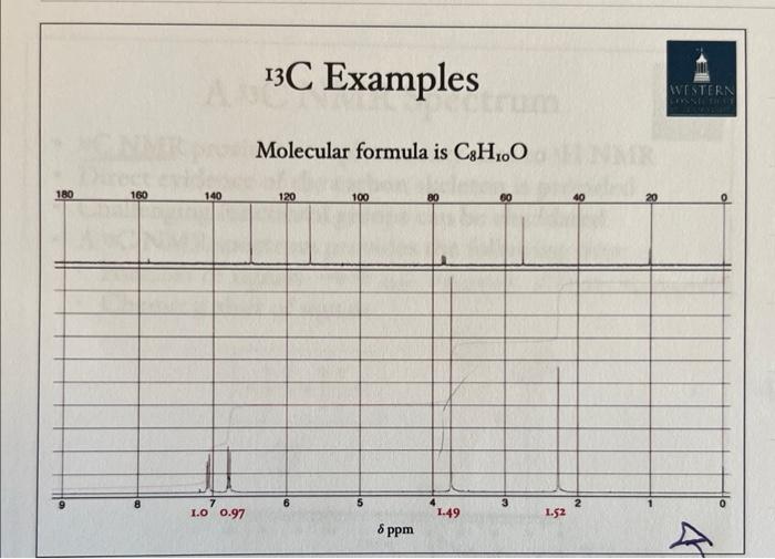 Solved r3C Examples Molecular formula is C8H10O | Chegg.com