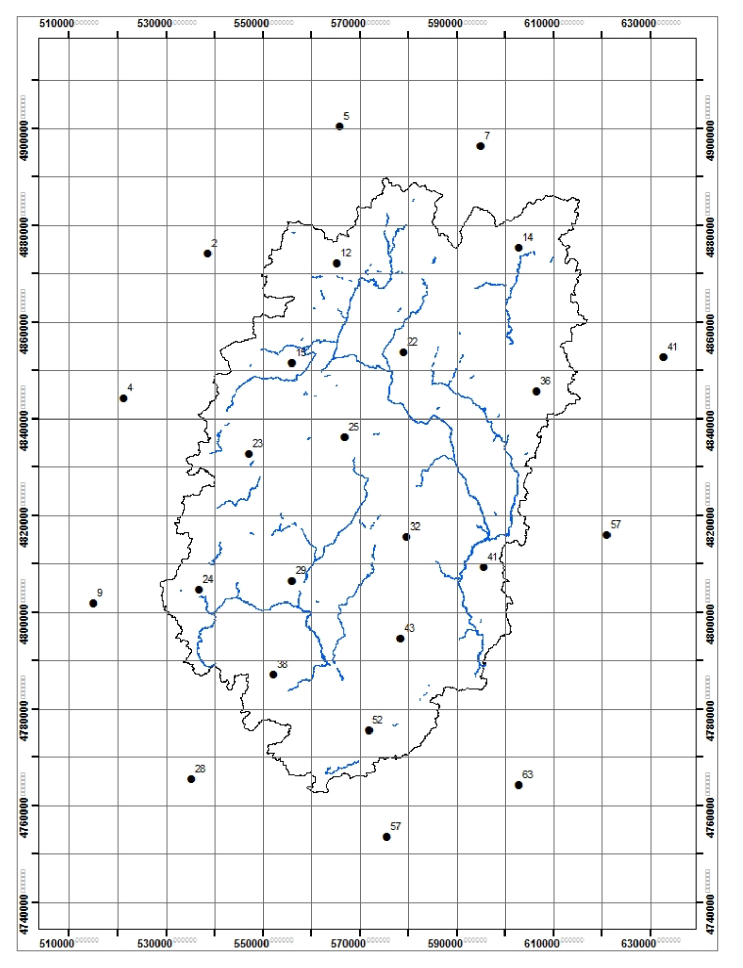2 ﻿on Figure 1 ﻿use The Thiessen Polygon Method To 9951