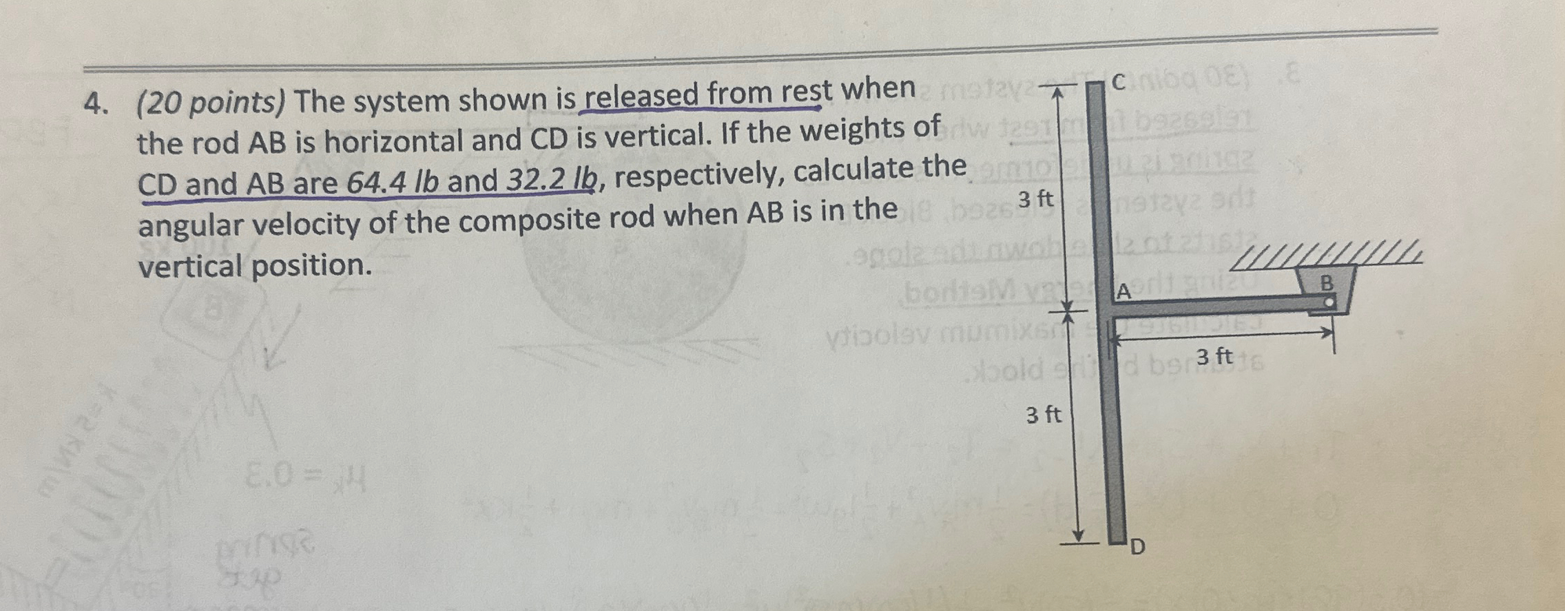 Solved (20 ﻿points) ﻿The system shown is released from rest | Chegg.com