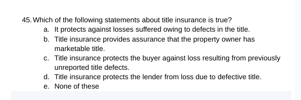 Solved Which of the following statements about title | Chegg.com