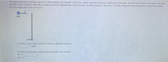 Solved The figure shows an overhead view of a 1.90-9 | Chegg.com