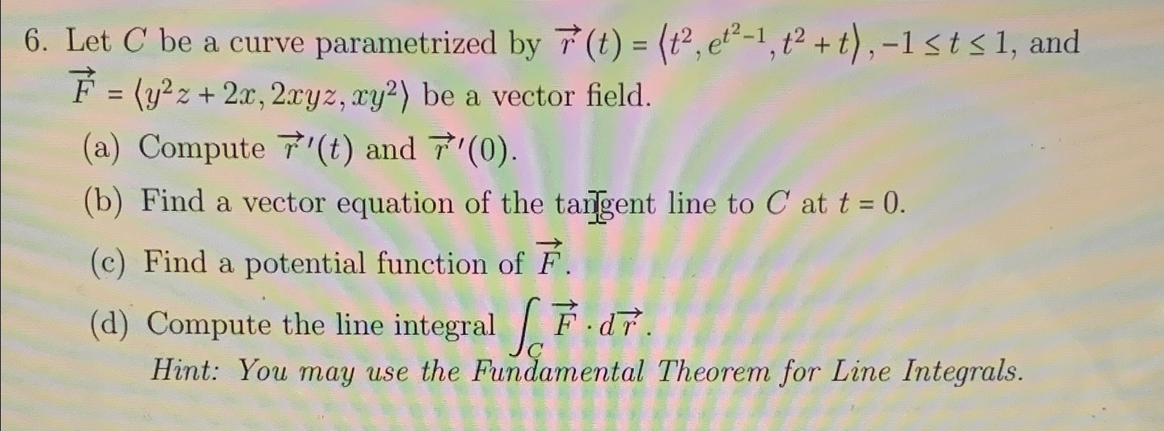 Solved Let C ﻿be a curve parametrized by | Chegg.com