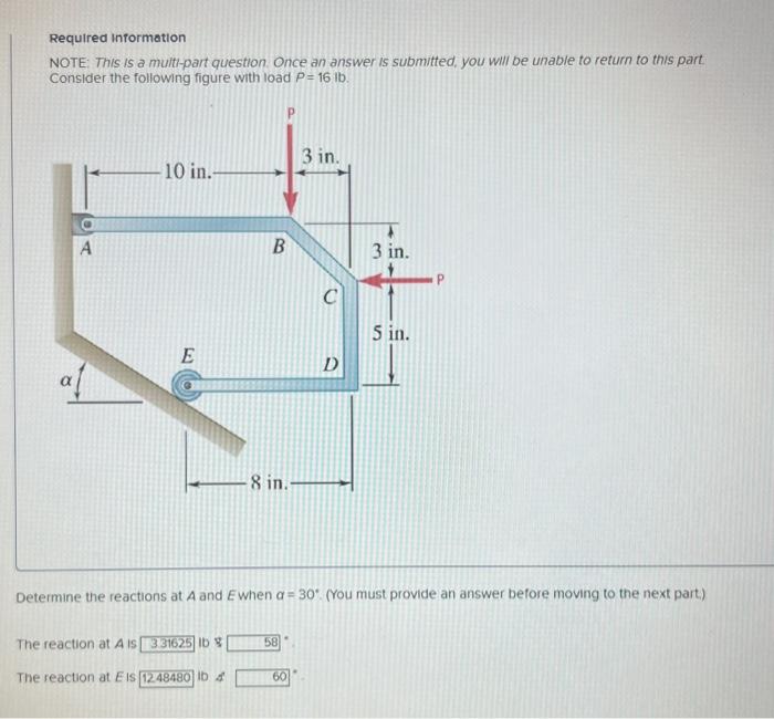 Solved Required information NOTE: This is a multi-part | Chegg.com