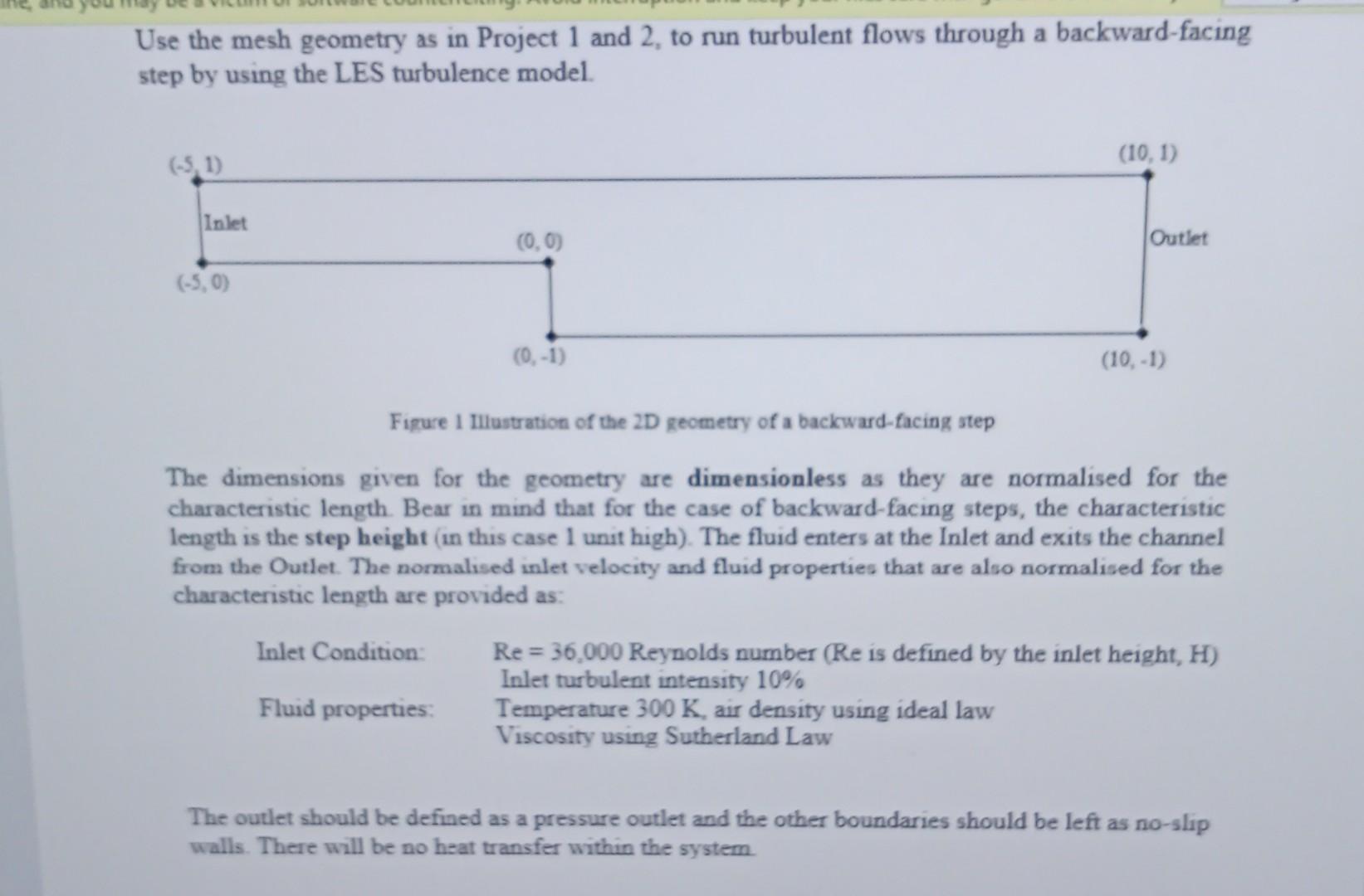 Use the mesh geometry as in Project 1 and 2, to run | Chegg.com