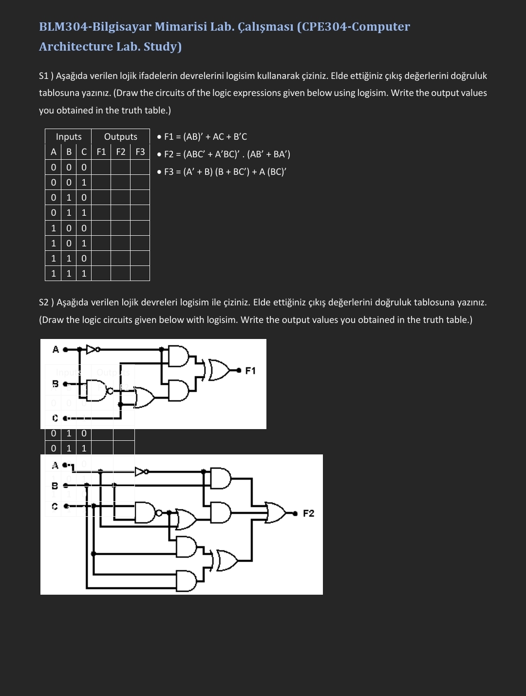 BLM304-Bilgisayar Mimarisi Lab. | Chegg.com