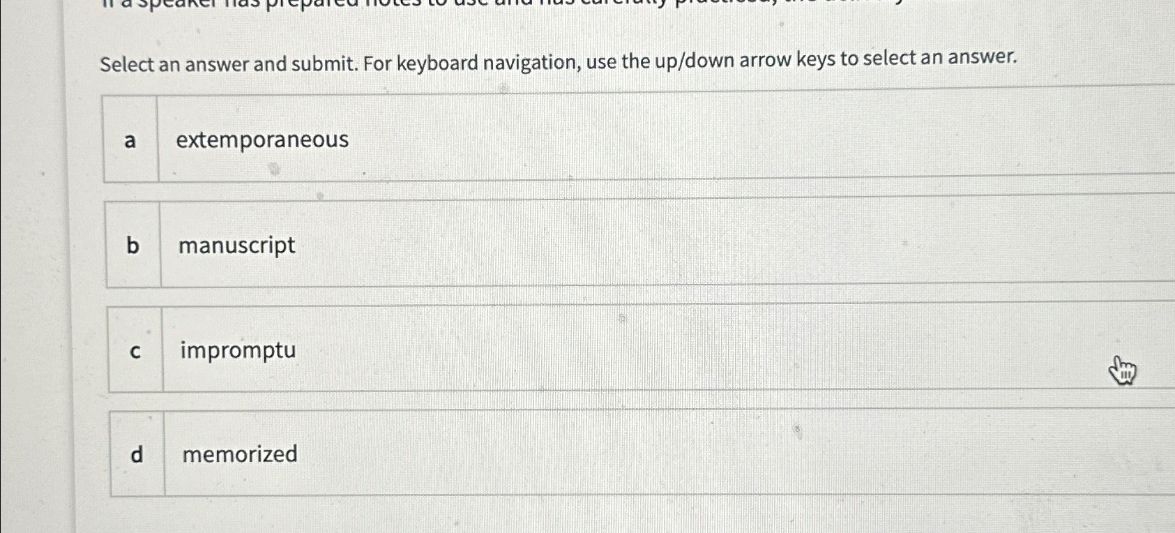Solved Select an answer and submit. For keyboard navigation, | Chegg.com