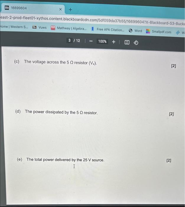 Solved Consider the circuit shown in Fig. Q1 below. | Chegg.com