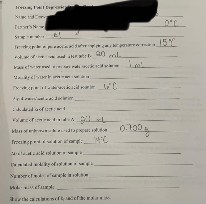 Solved Freezing point of pure acetic acid after applying any | Chegg.com