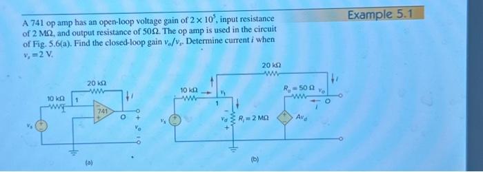 Solved Repeat Example 5.1 using the ideal op amp model. | Chegg.com