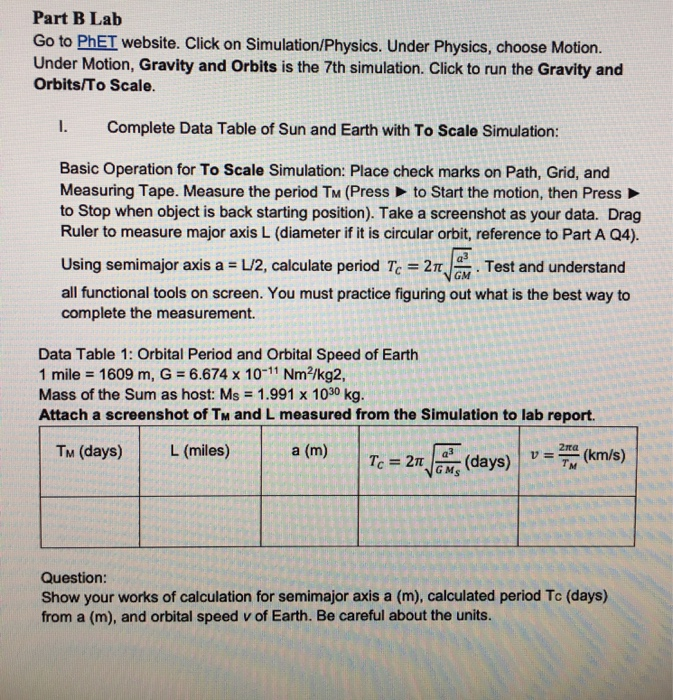 Solved Part B Lab Go to PhET website. Click on | Chegg.com
