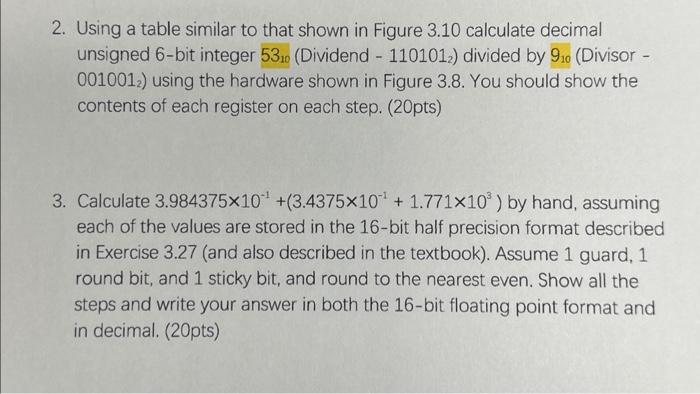 Solved 2. Using a table similar to that shown in Figure 3.10 | Chegg.com