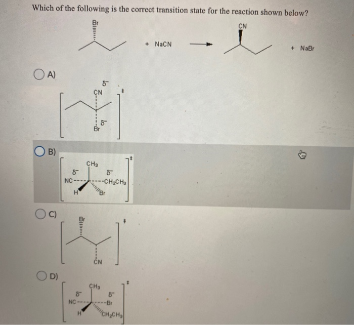 Solved Which of the following is the correct transition | Chegg.com