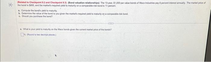 Solved (Rhelated to Checkpoint 9.2 and Checkpoint 9.3). | Chegg.com