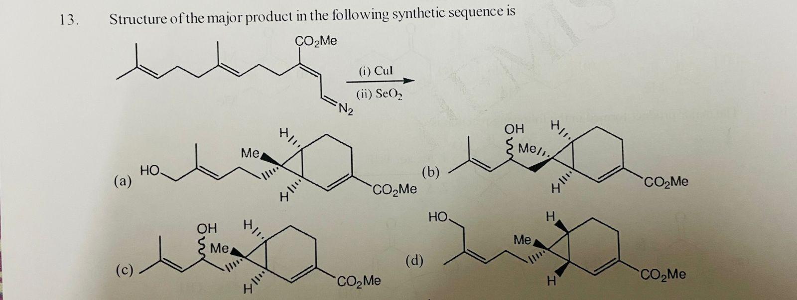 Solved Structure of the major product in the following | Chegg.com