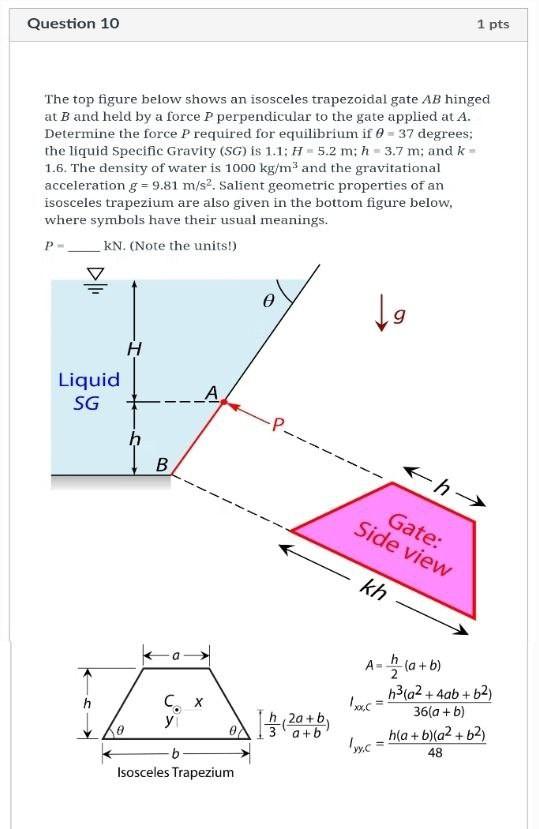 Solved The top figure below shows an isosceles trapezoidal | Chegg.com