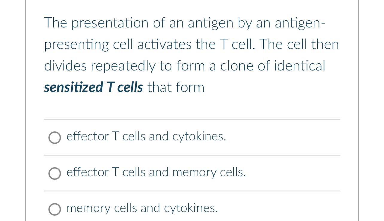 Solved The presentation of an antigen by an | Chegg.com