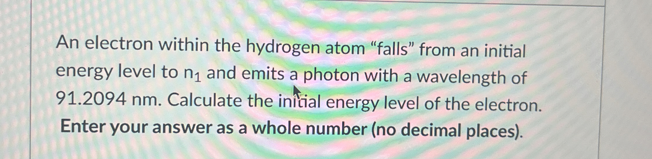 Solved An electron within the hydrogen atom "falls" from an | Chegg.com