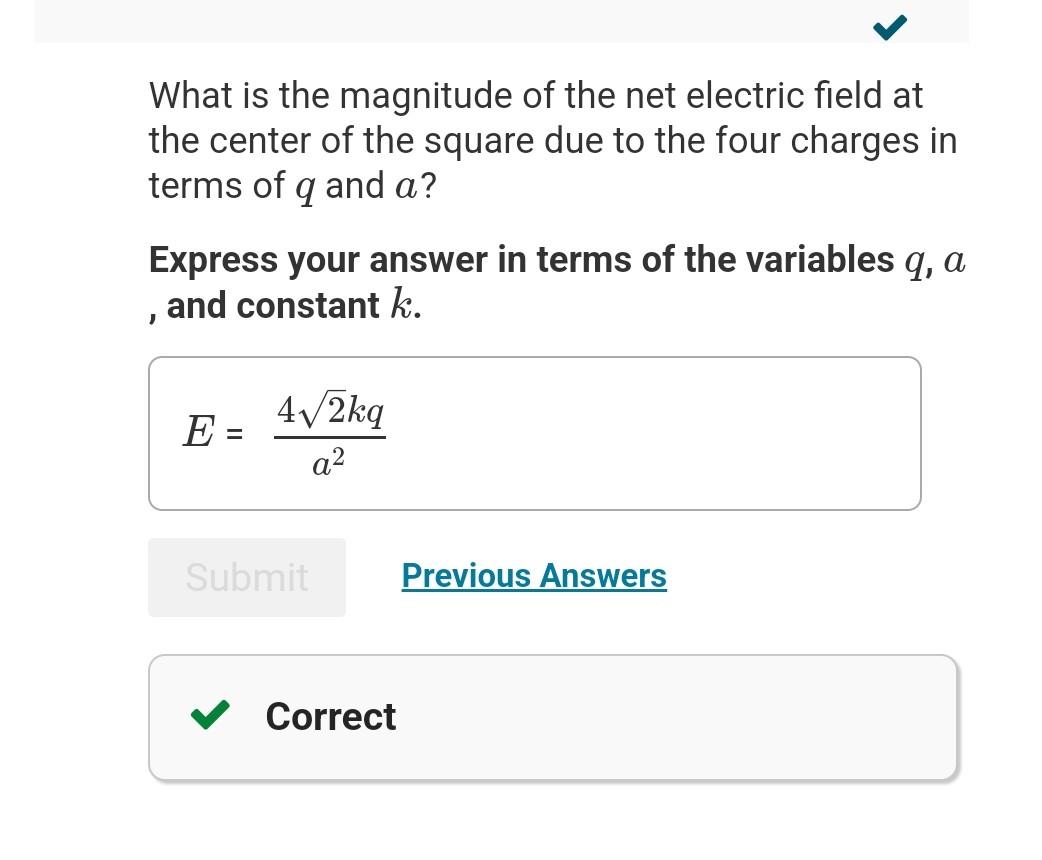 Solved 5 of 26 > Complete A point charge is placed at each | Chegg.com
