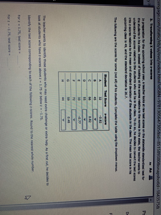 Solved Consider a data set containing the following values: | Chegg.com