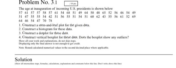 Solved 1. Construct a stem-and-leaf plot for the given data. | Chegg.com Solved 1. Construct a stem-and-leaf plot for the given data. | Chegg.com