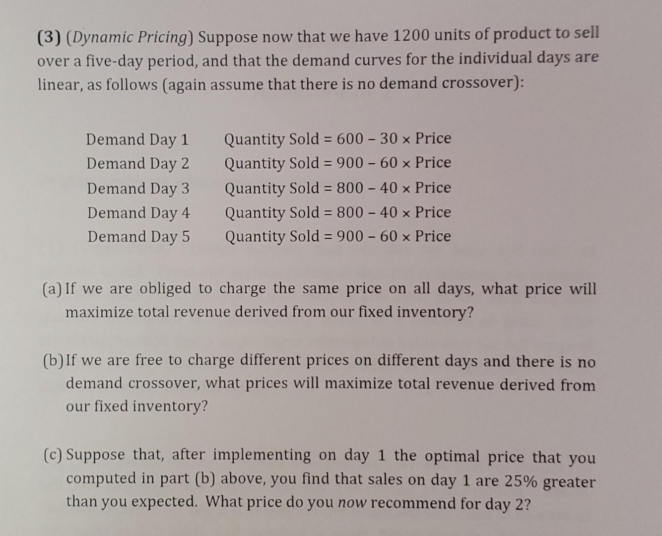 Solved How would I complete the Dynamic Pricing Excel Solver | Chegg.com