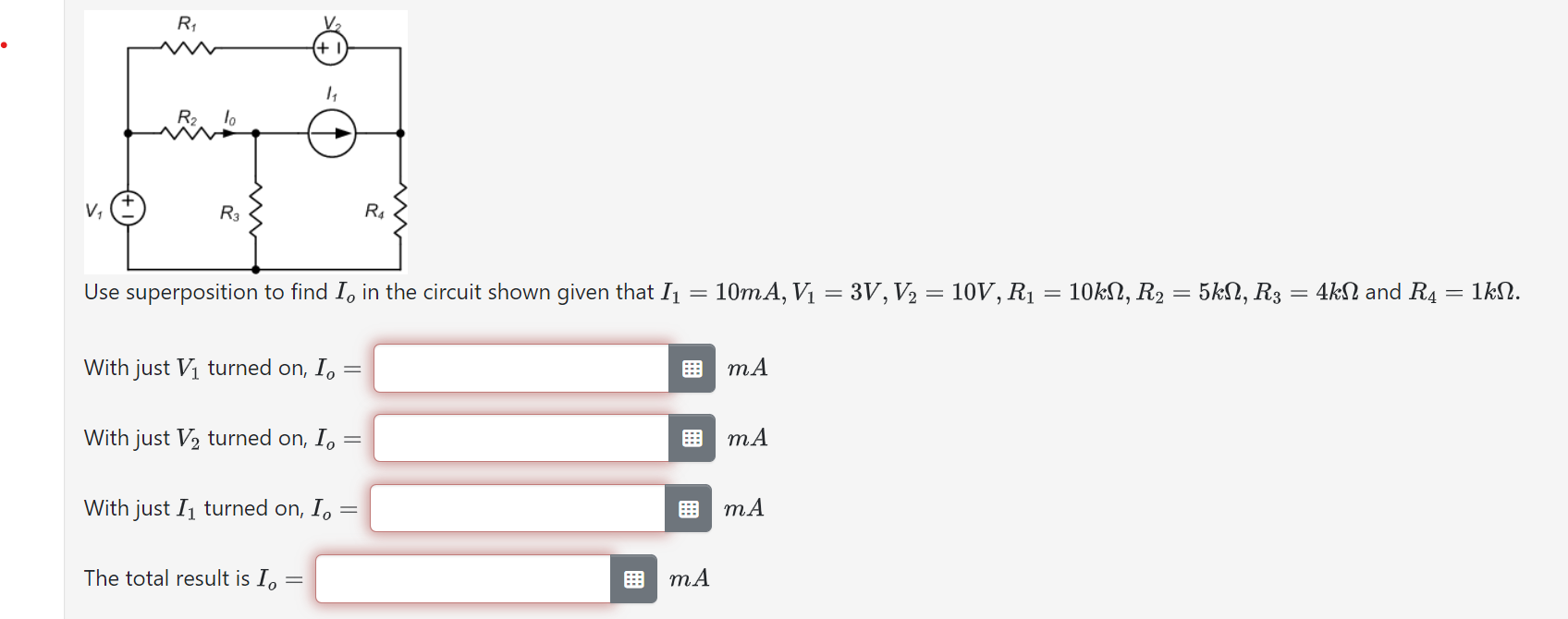 Solved Show me the steps to solve Use superposition to find | Chegg.com