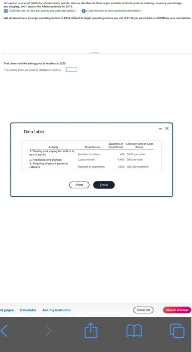 Solved Data table Astive. pencle paras 1. Antaivire and | Chegg.com