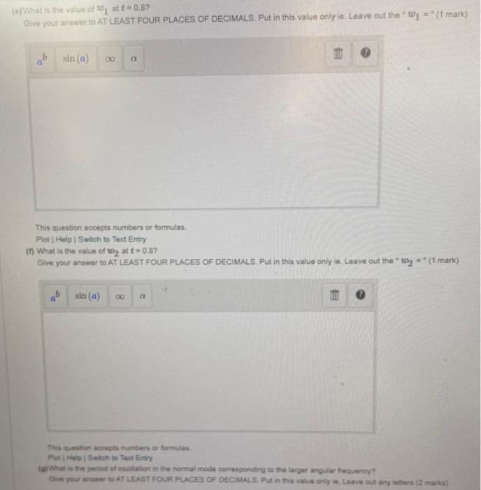 Solved Four Masses Connected By Euler Bernoulli Beams And