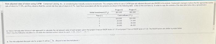 Solved a. Use a risk-adjusted discount rate approach to | Chegg.com