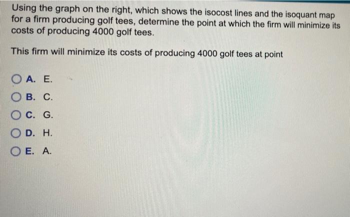 Solved Using the graph on the right, which shows the isocost | Chegg.com