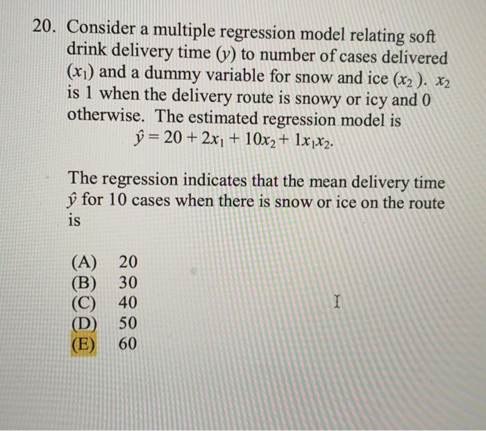 Solved 0 Consider A Multiple Regression Model Relating Soft 