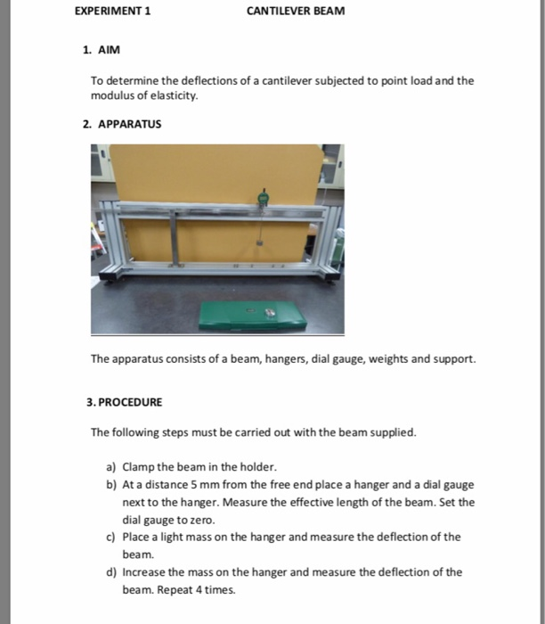 Discussion Deflection Of Cantilever Beam Experiment - The Best Picture ...
