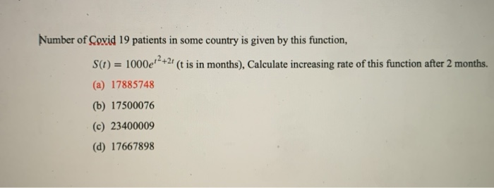 Solved Number of Coxid 19 patients in some country is given | Chegg.com