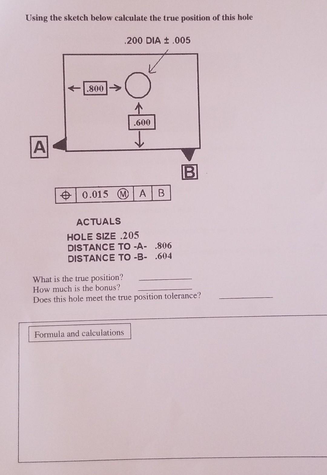 Solved Using the sketch below calculate the true position of | Chegg.com